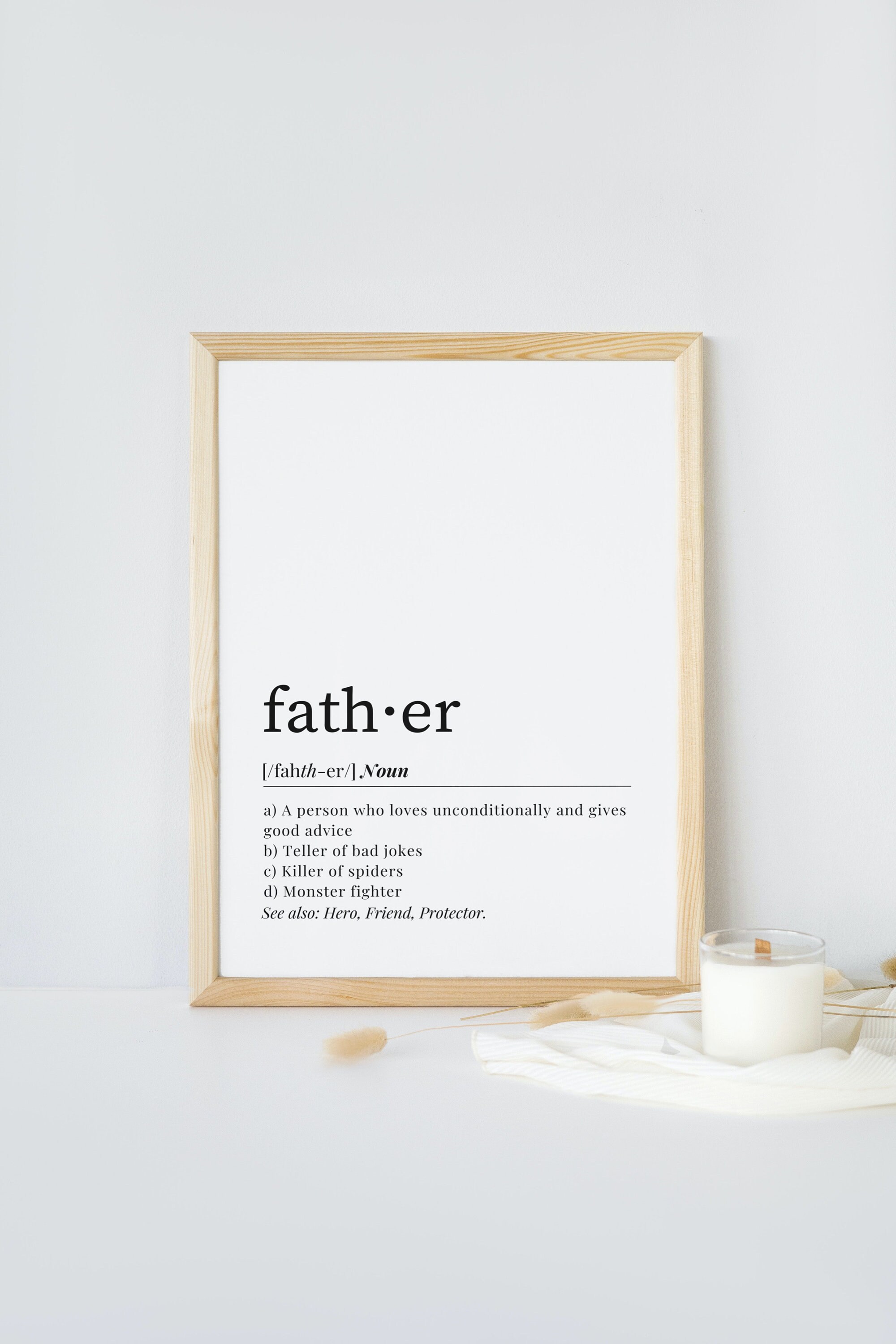 Father Quote | Father Definition | Printable Wall Art | Digital ...