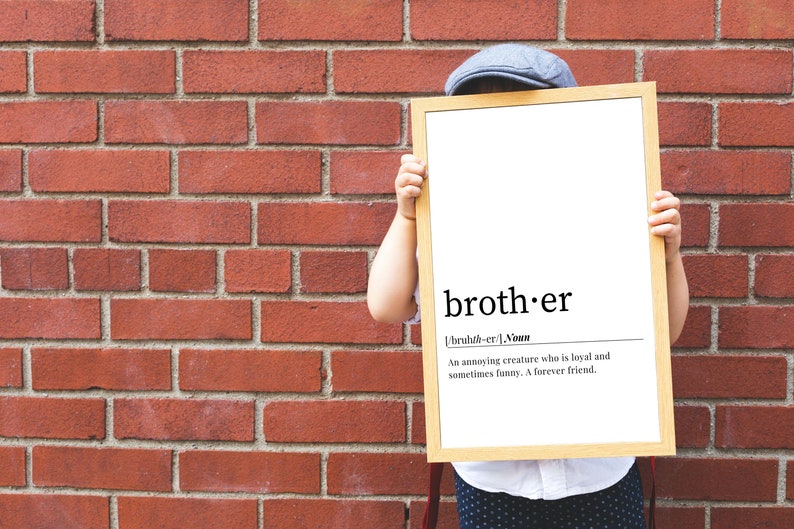 Brother Definition | Digital Download | Printable Wall Art | Printable ...