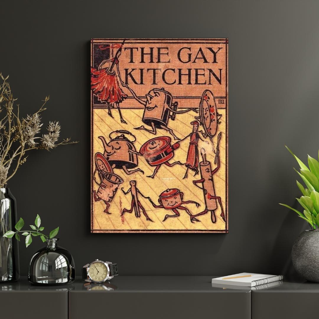 The Gay Kitchen Giclée Art Print, Funny Retro Cooking Wall Art, LGBTQ ...