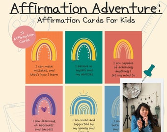 Printable Positive Affirmation Cards for Kids - Etsy