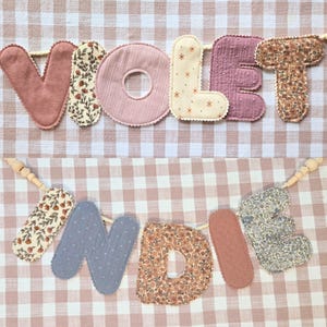 Custom Fabric Name Banner: Personalized Nursery Decor, Baby Shower - Etsy