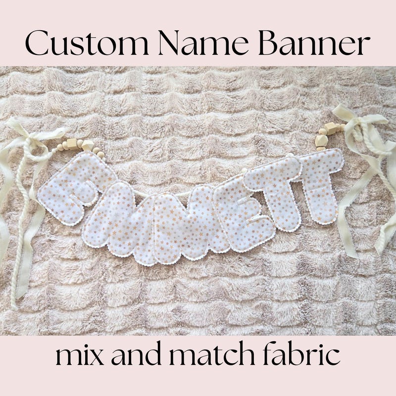Fabric Name Banner - Etsy