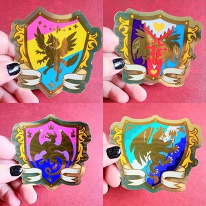 Pride Heraldry | Pride Flag Mythical Creature Gold Vinyl Sticker - Etsy