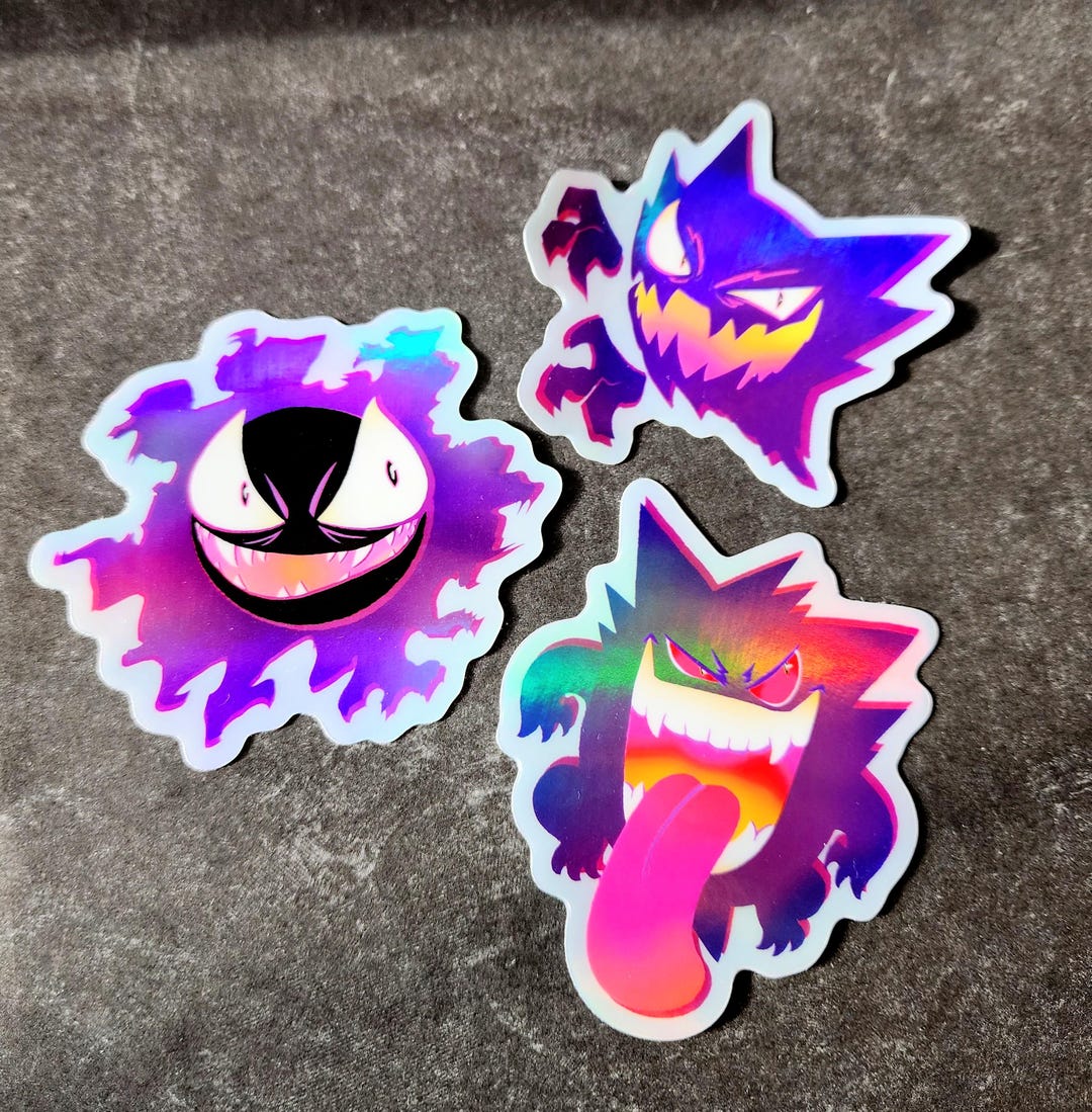 Sinister Ghost Trio | 3 Inch Holographic Vinyl Waterproof Sticker - Etsy