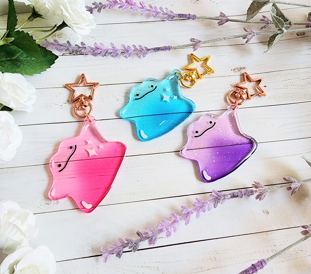 Jelly Dittos | Holographic Epoxy Transparent Ditto Keychains - Etsy