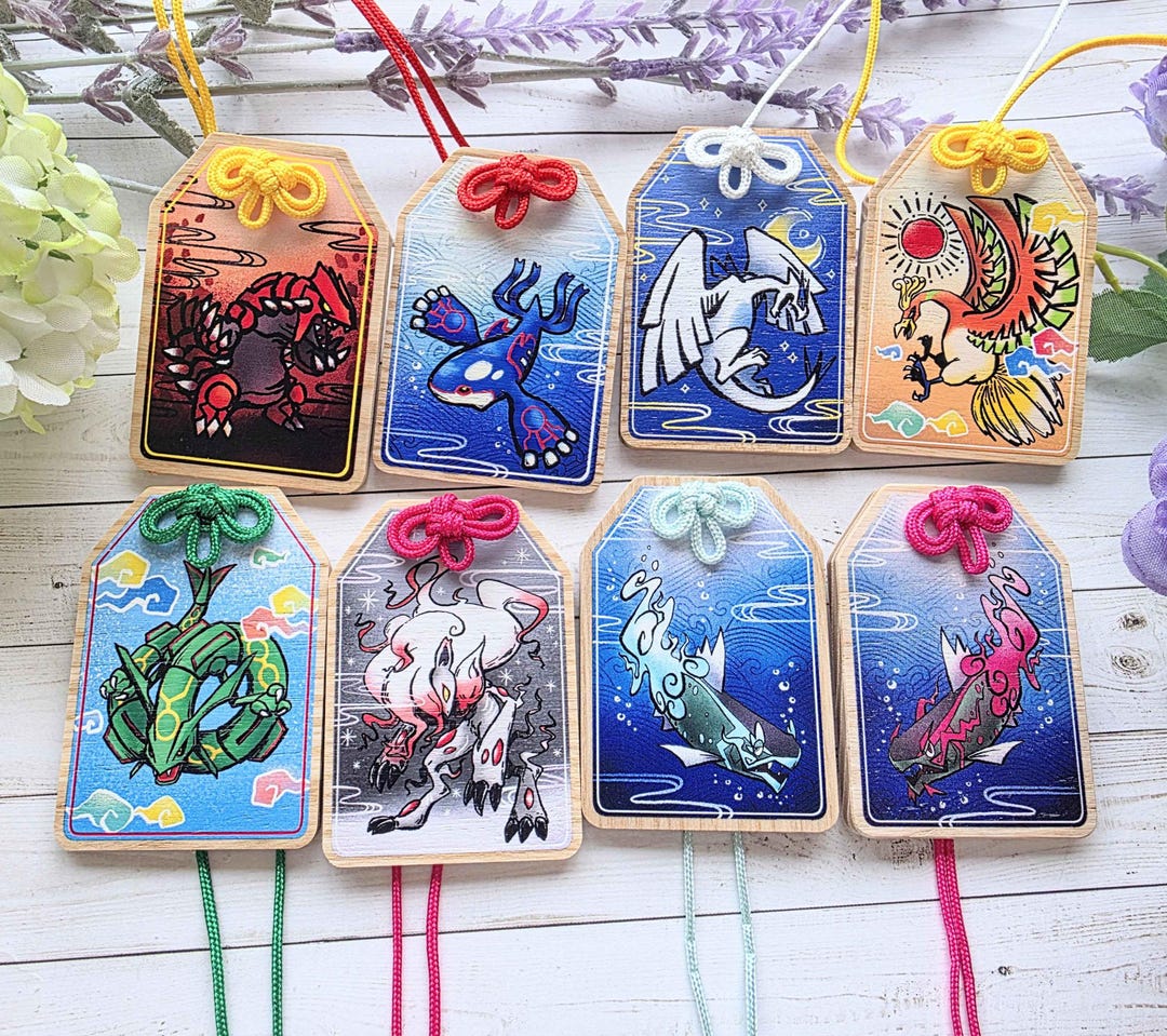 Poke Luck Omamori: Wooden Omamori Good Luck Charm - Etsy