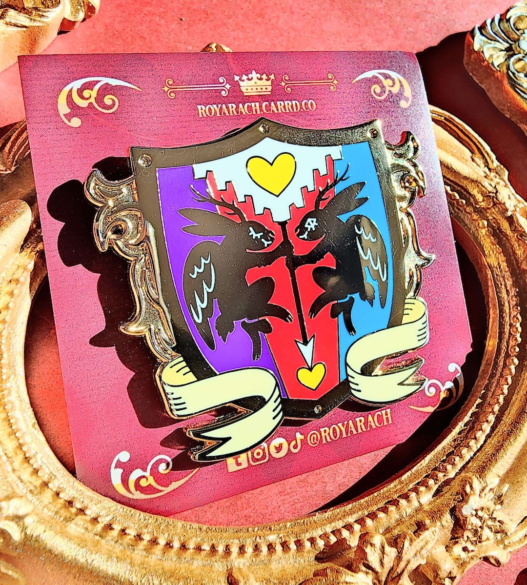 Polyamorous Wolpertinger | Pride Flag Heraldry Enamel Pin - Etsy