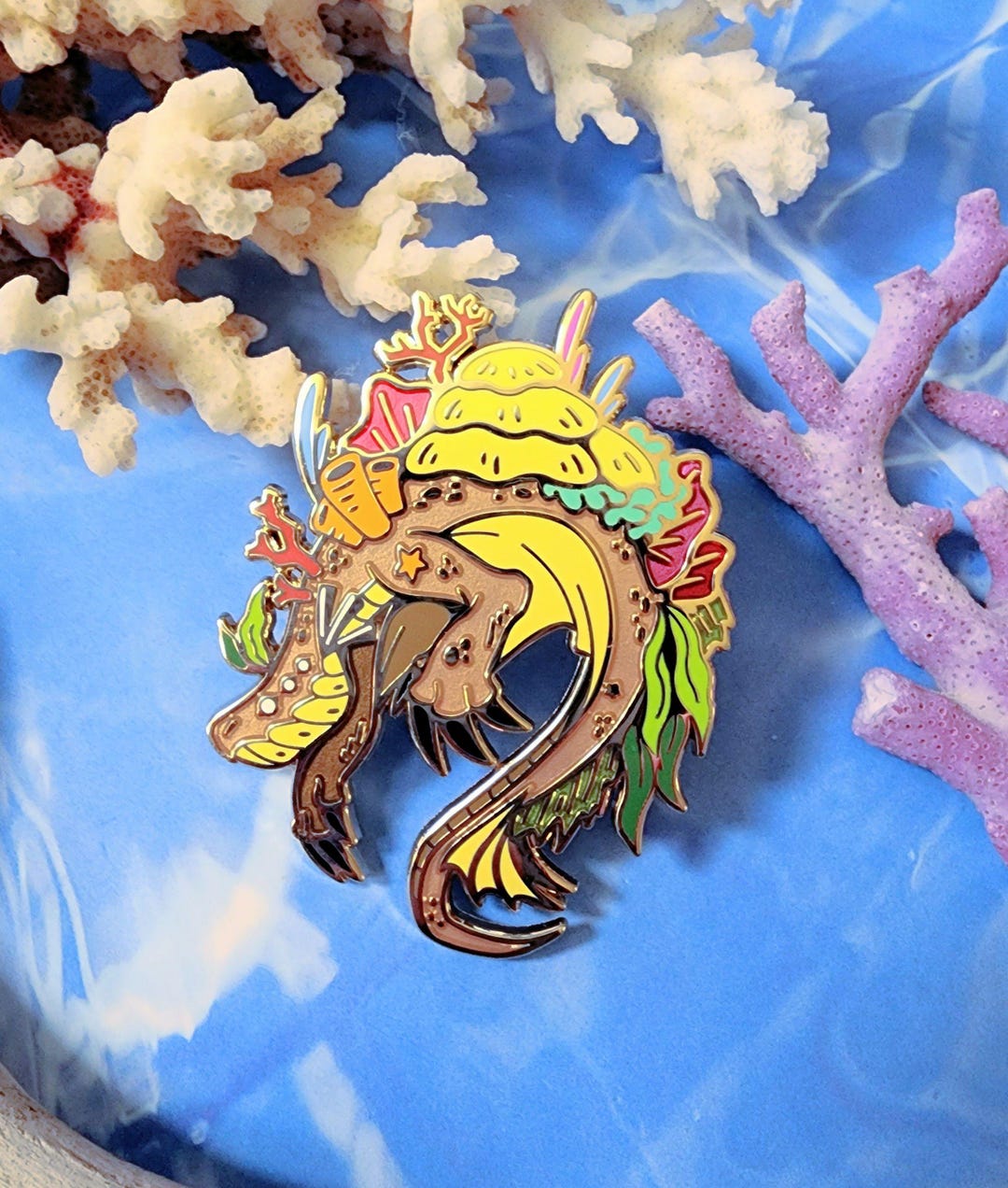 Roaming Reef Leviathan | 2.75 Inch Sea Dragon Enamel Pin - Etsy