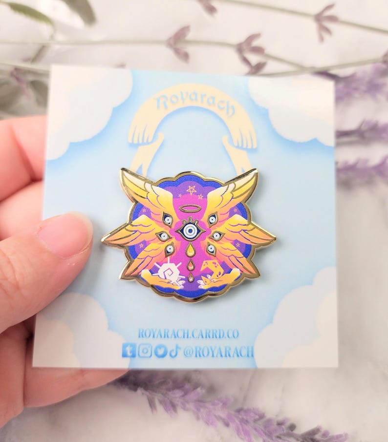 Sun and Moon Seraphim | Biblically Accurate Angel Enamel Pin - Etsy