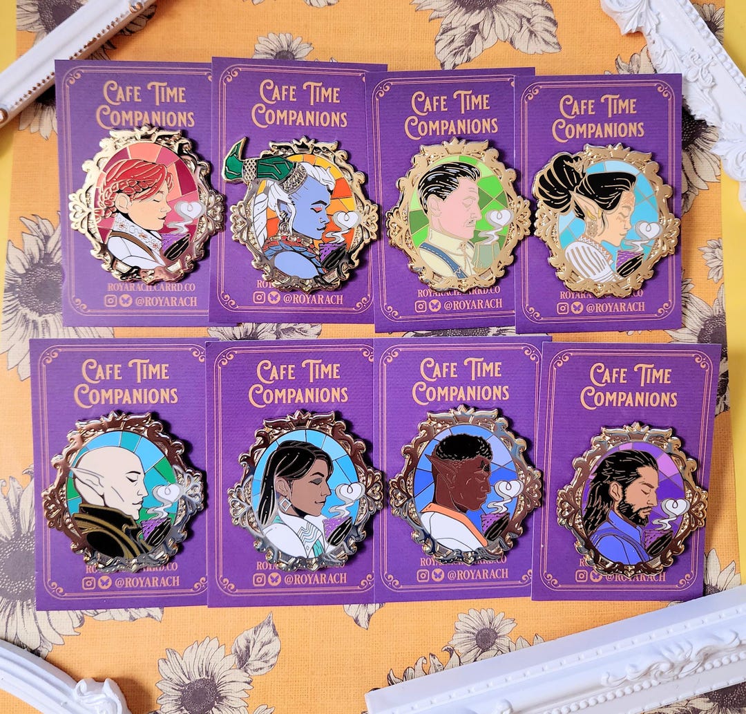 Cafe Time Companions | Dragon Age Veilguard Companion Enamel Pin - Etsy
