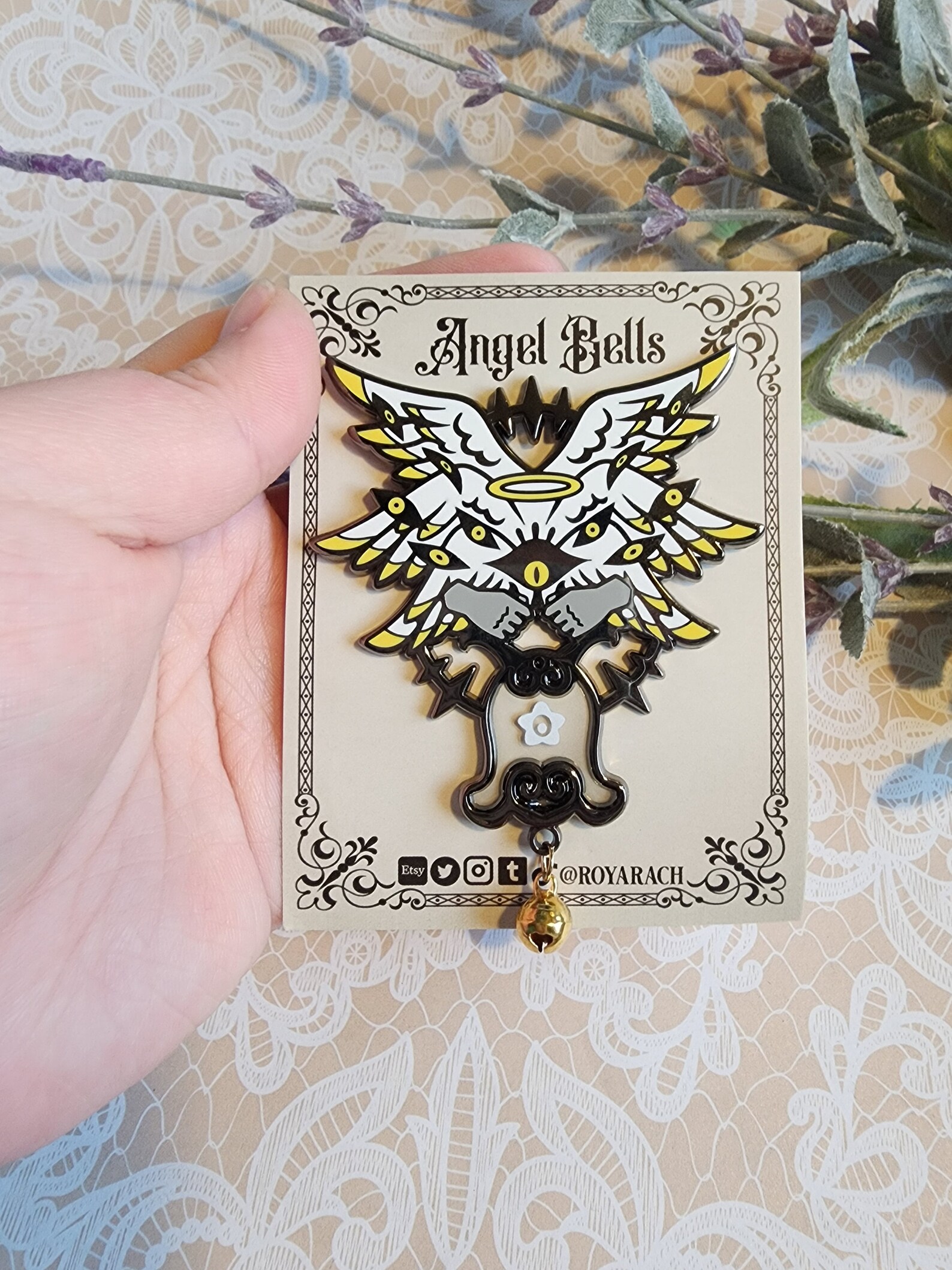 Angel Bells Seraphim 2.5 Inch Biblically Accurate Angel Epoxy Stained ...