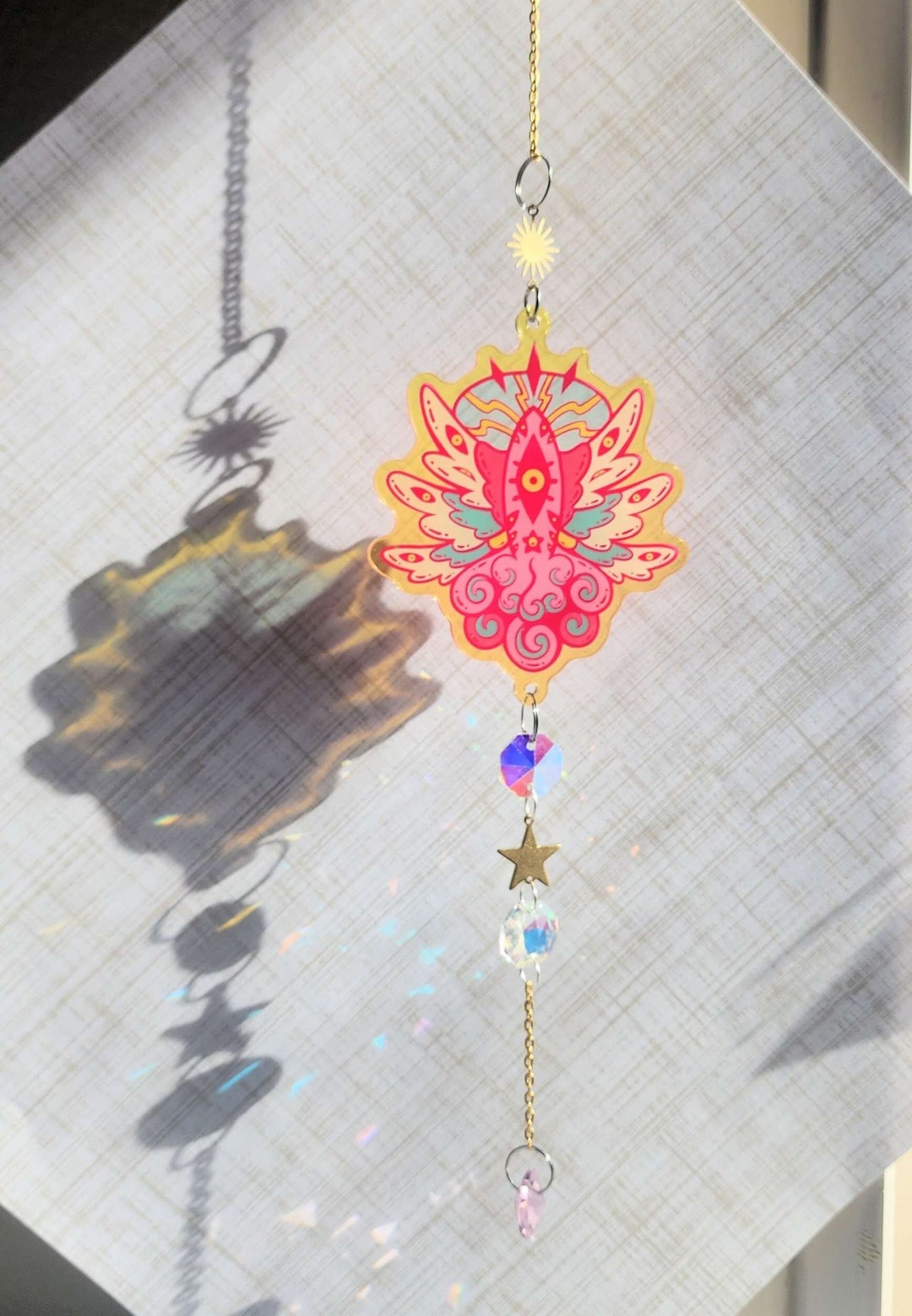 Sea Angel Squid | Biblically Accurate Squid Angel Crystal Suncatcher - Etsy