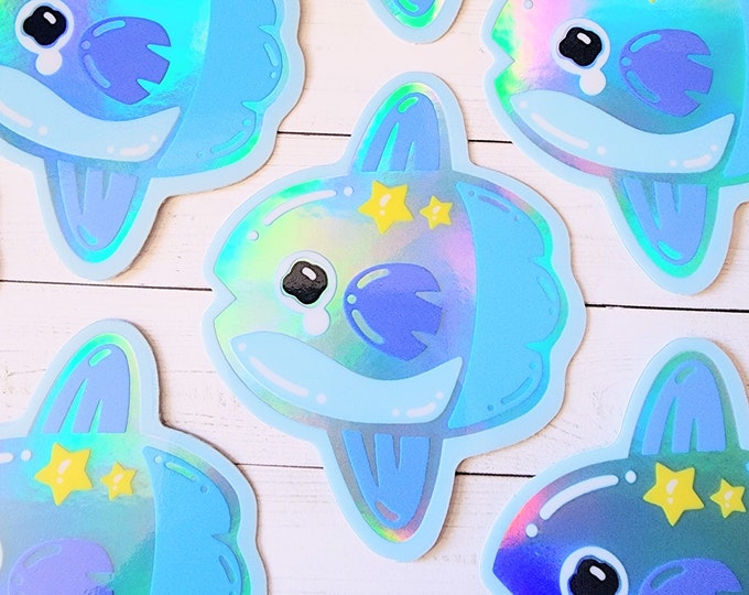 Ocean Friends | Sunfish Holographic 3 Inch Vinyl Sticker - Etsy