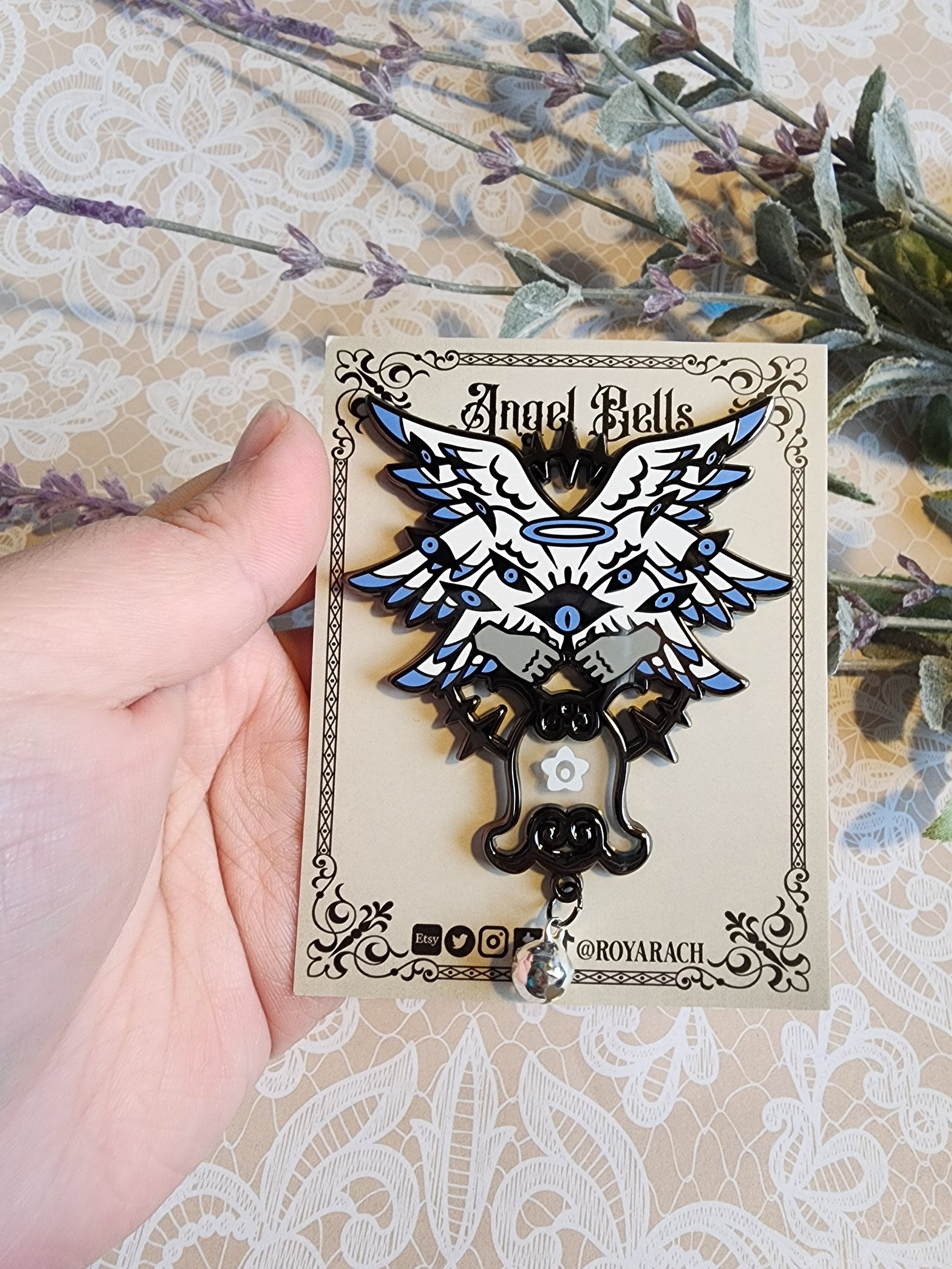 Angel Bells Seraphim 2.5 Inch Biblically Accurate Angel Epoxy Stained ...