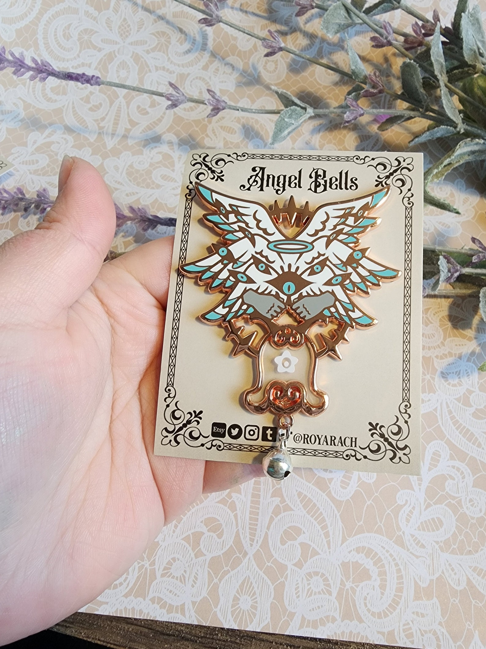 Angel Bells Seraphim 2.5 Inch Biblically Accurate Angel Epoxy Stained ...