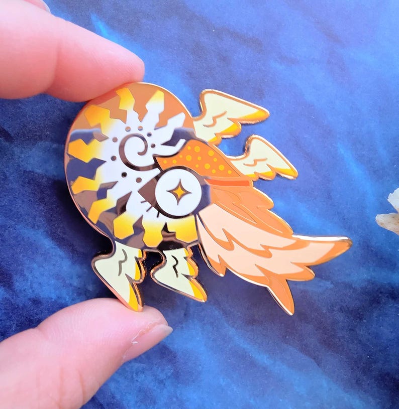 Star Gazing Nautilus | 2.3 Inch Angelic Nautilus Enamel Pin - Etsy