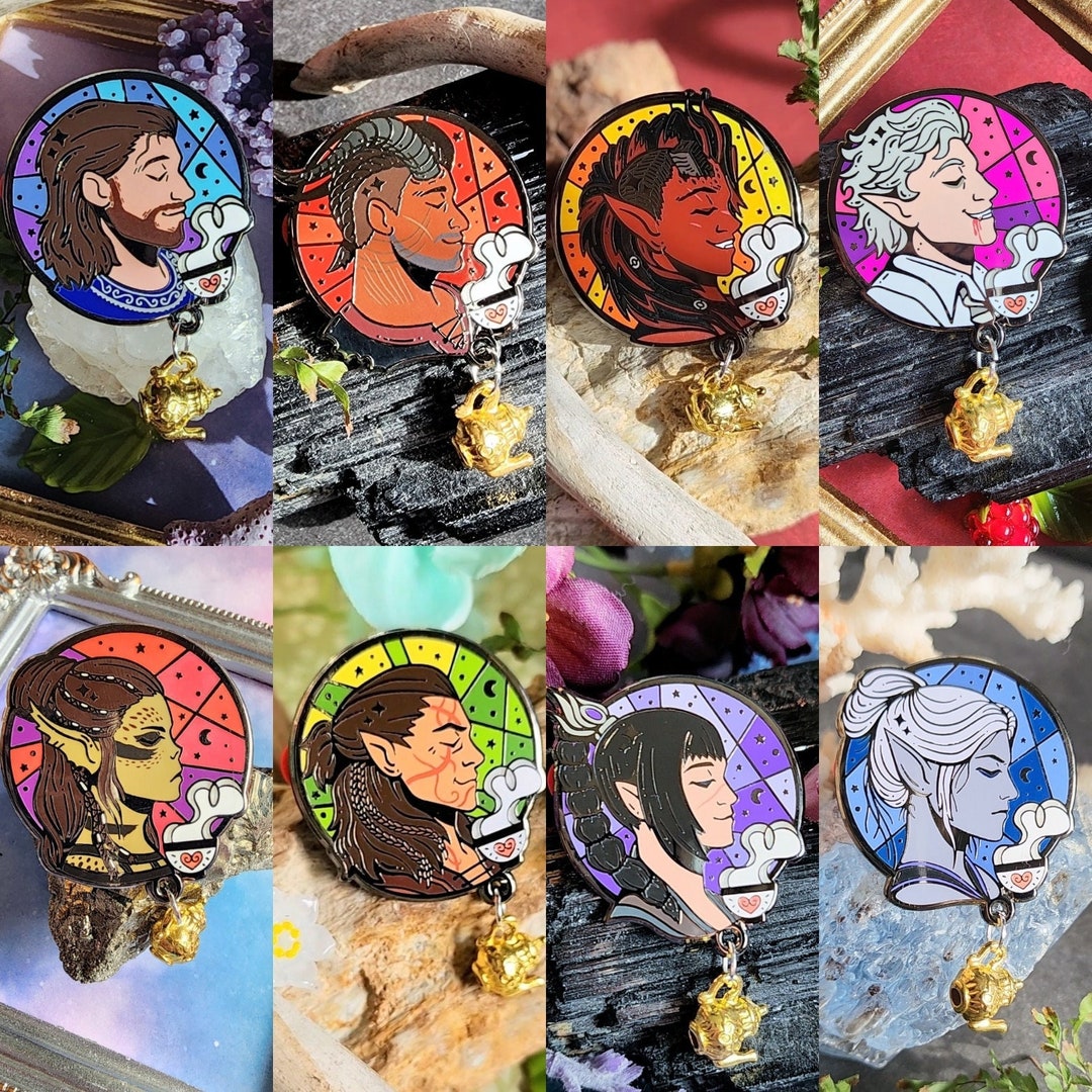 Tea Time Adventurers | BG3 Companion Enamel Pin - Etsy