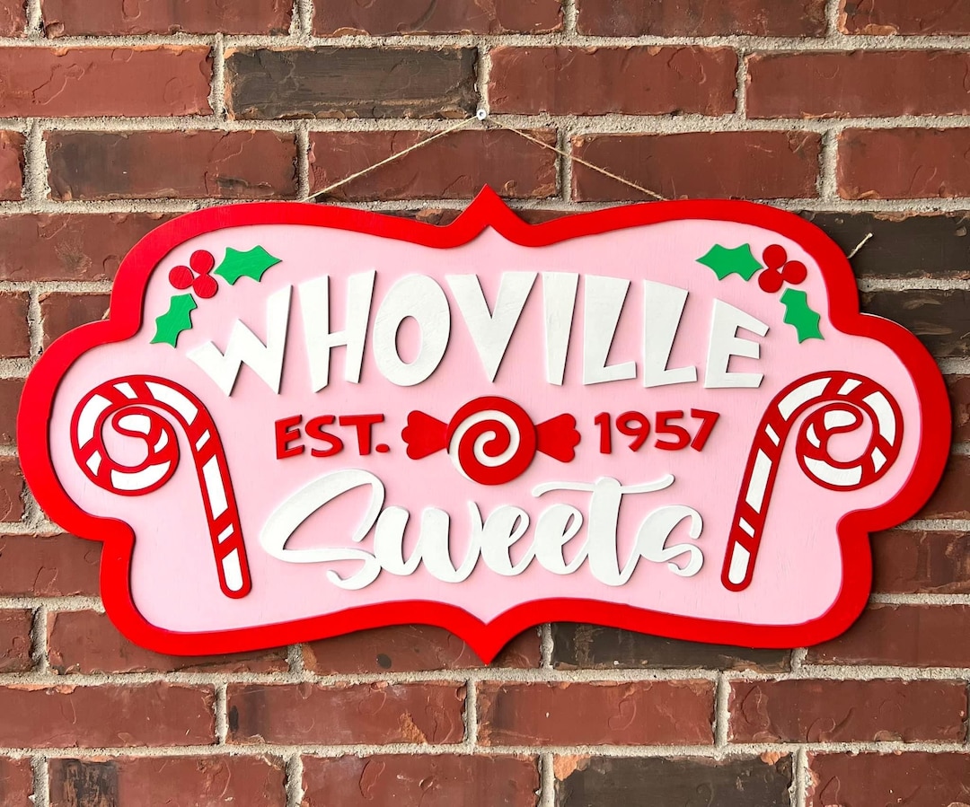 Whoville Established Wood Sign - Etsy