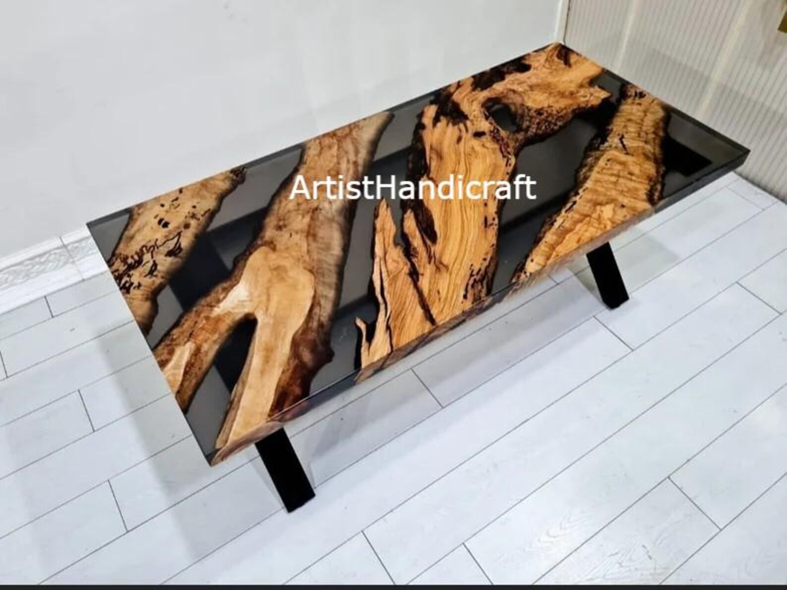Resin Semi Clear Epoxy Resin Dining Table, Epoxy Counter Top, Coffee ...