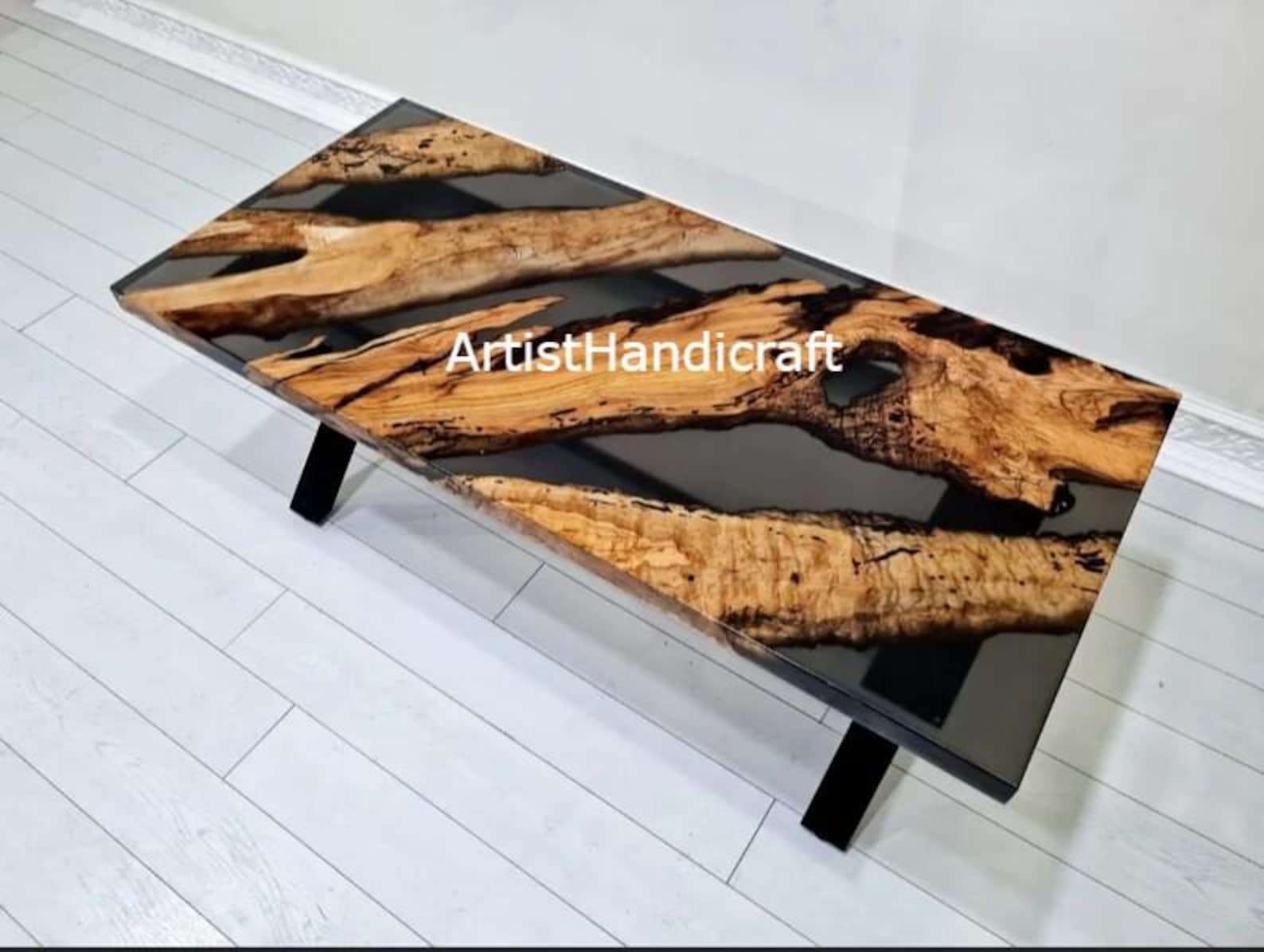 Resin Semi Clear Epoxy Resin Dining Table, Epoxy Counter Top, Coffee ...