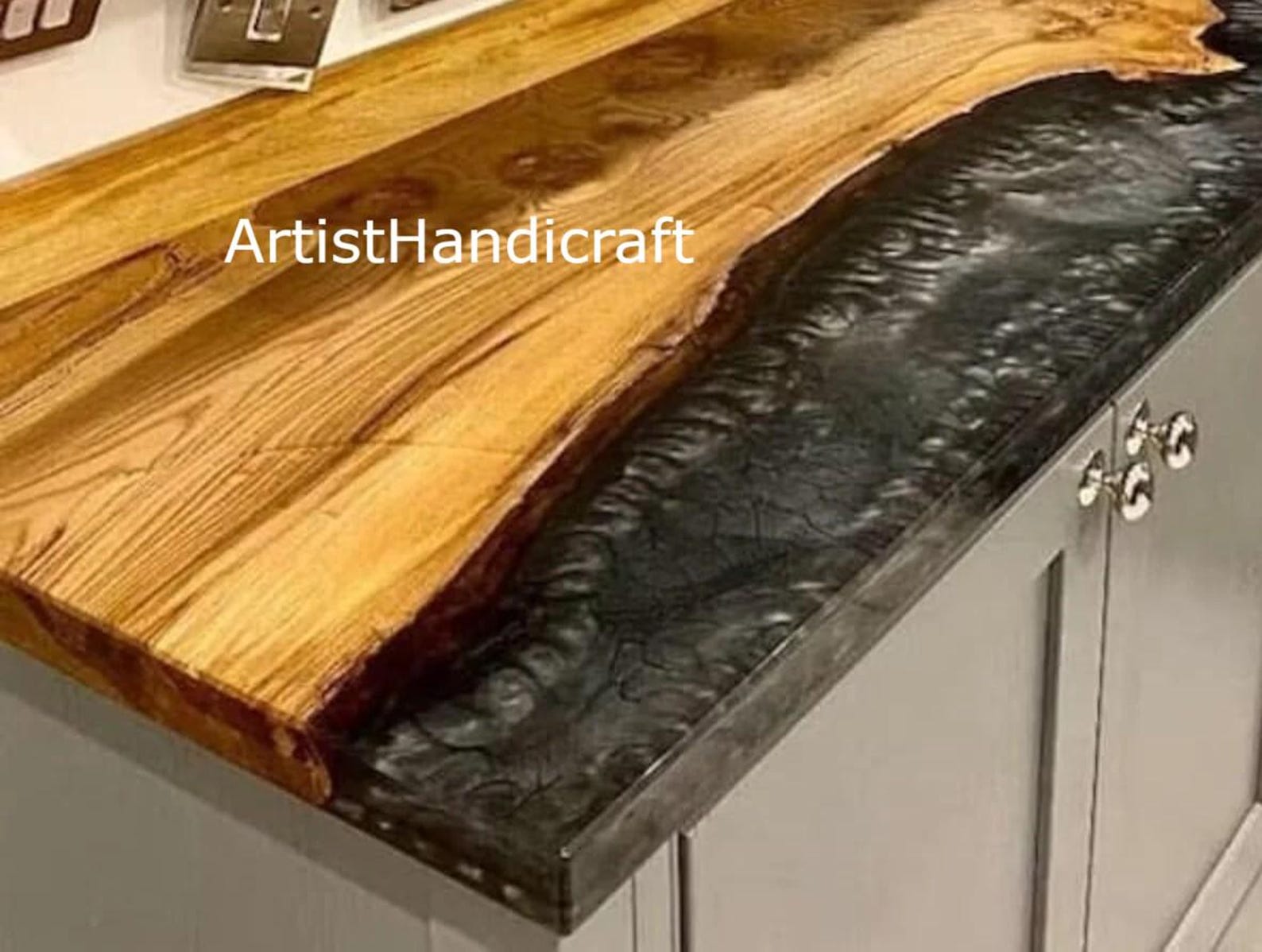 Epoxy Resin Kitchen Counter Top, Personalized Bar Table Top, Unique ...