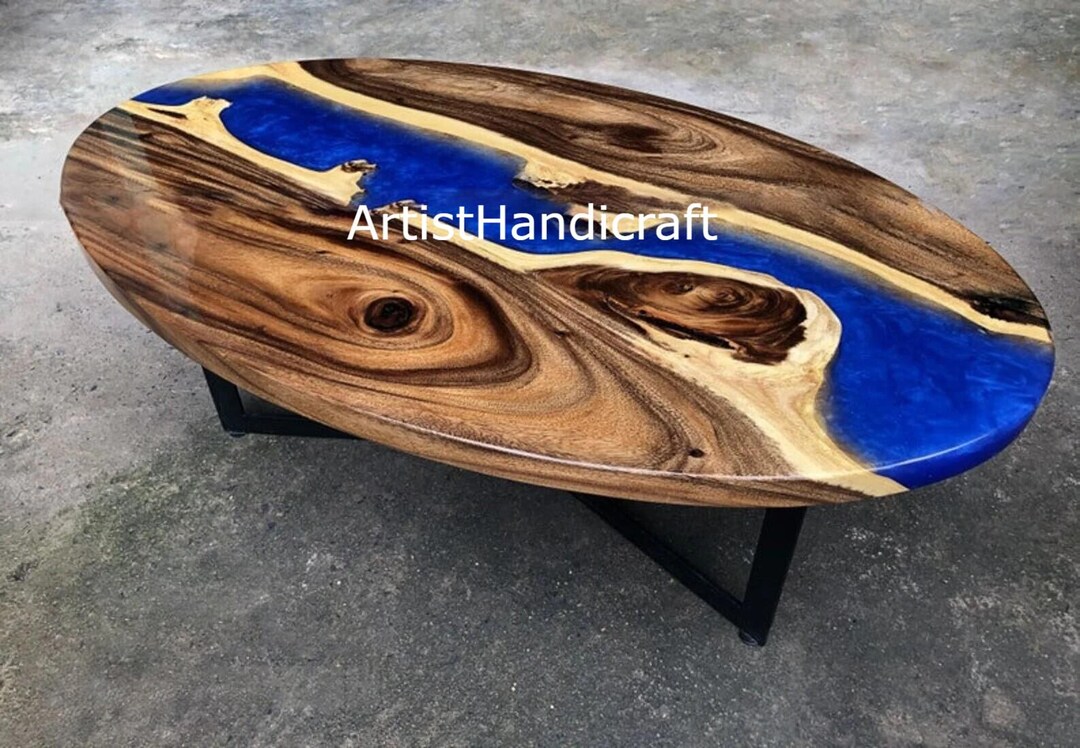 Oval Epoxy Resin Dining Table, Epoxy Counter Top, Resin Coffee Table ...
