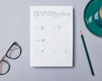 Minimalist Teacher Daily Planner-digital Download - Etsy