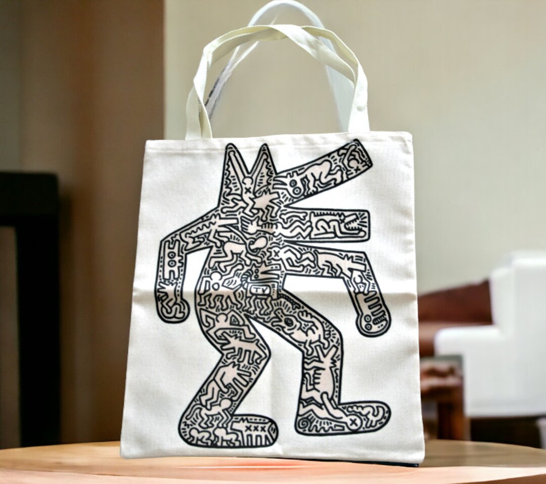 Tintin - Keith Haring Dog Tote Bag - 40 X 45cm - Polyester/cotton - Etsy
