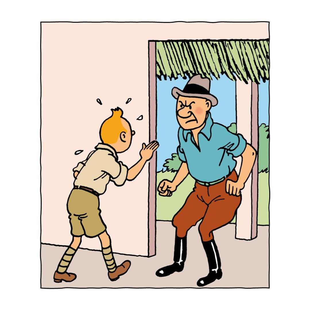 TINTIN - Lithography Print - Tintin in Congo - the Adventures of Tintin ...