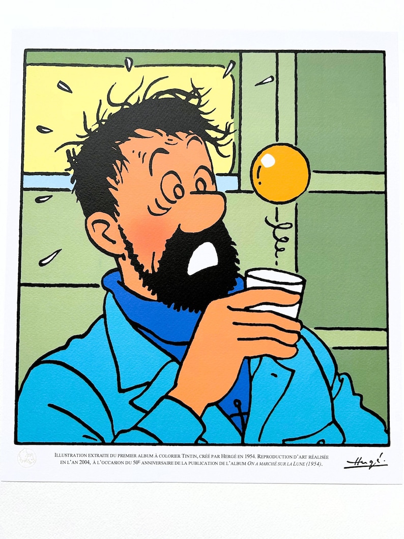 Tintin - Lithography Explorers on the Moon / on a Marche Sur La Lune ...