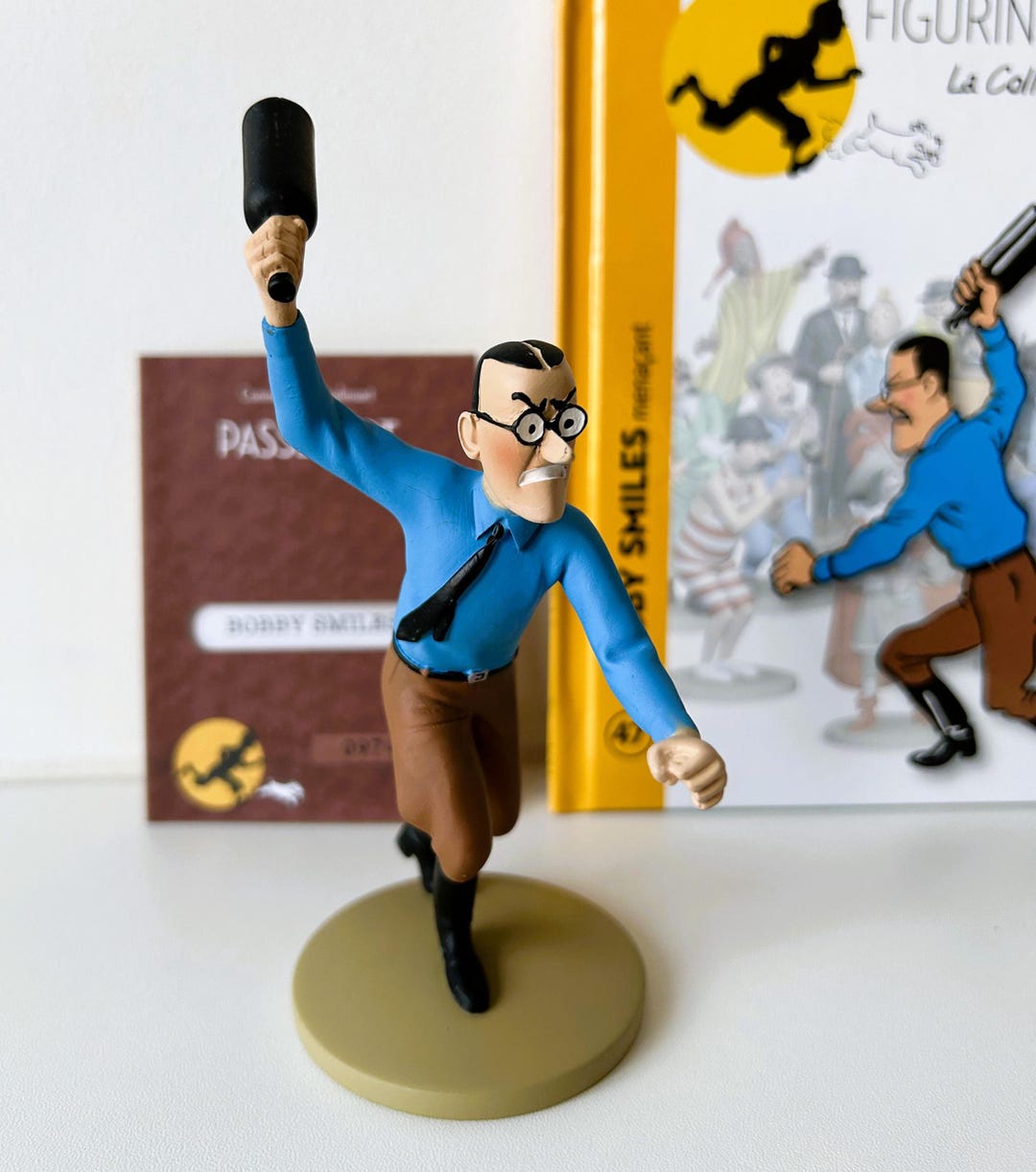 Figurine Tintin - #47 Bobby Smiles With Bottle W/ Certificate + Book ...