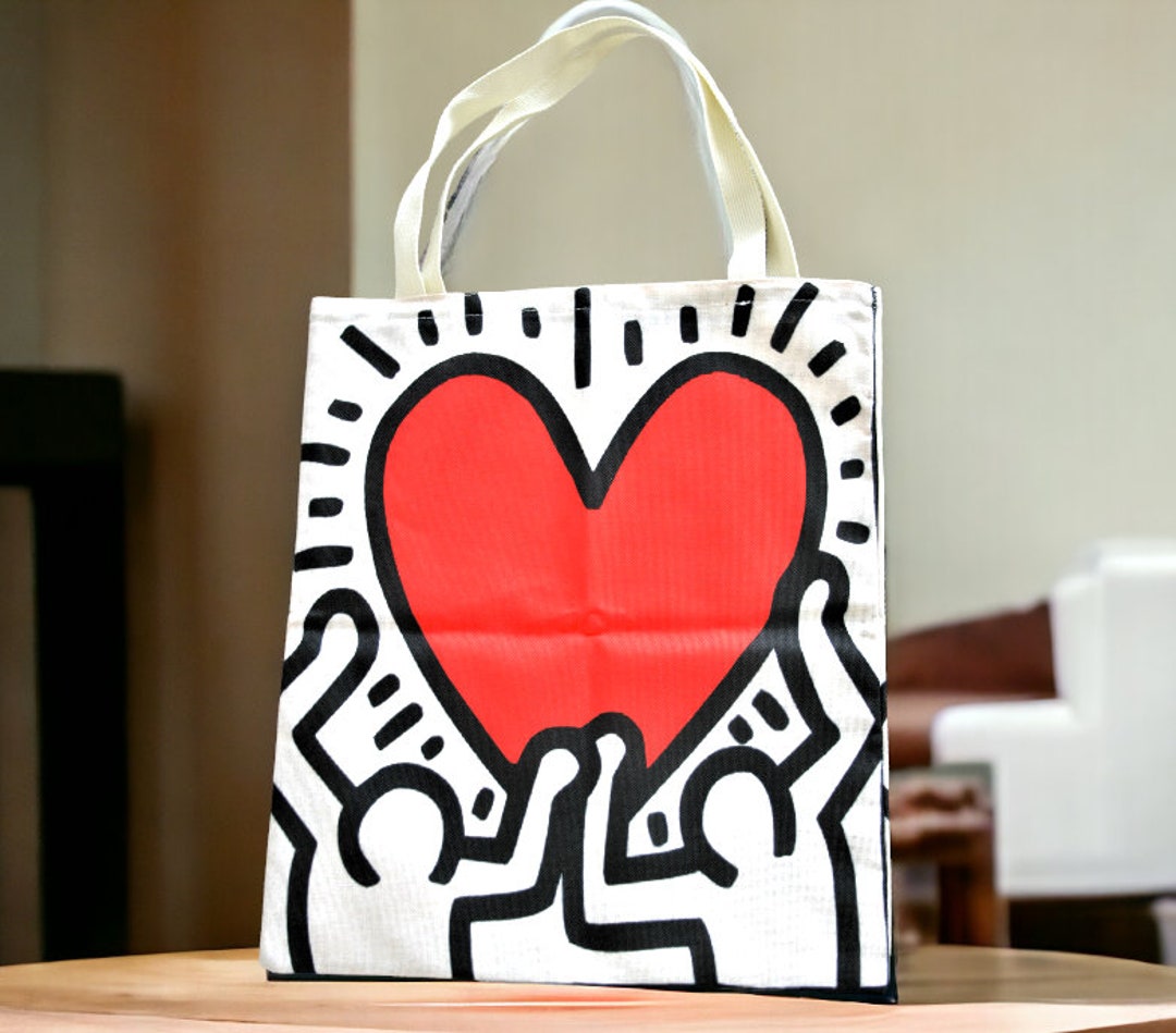 Tintin Carrying Bag Keith Haring Hart tote Bag 40 X 45cm Polyester ...