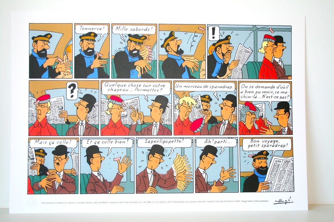 Tintin - Lithography Tintin the Calculus Affaire (captain Haddock) - 33 ...
