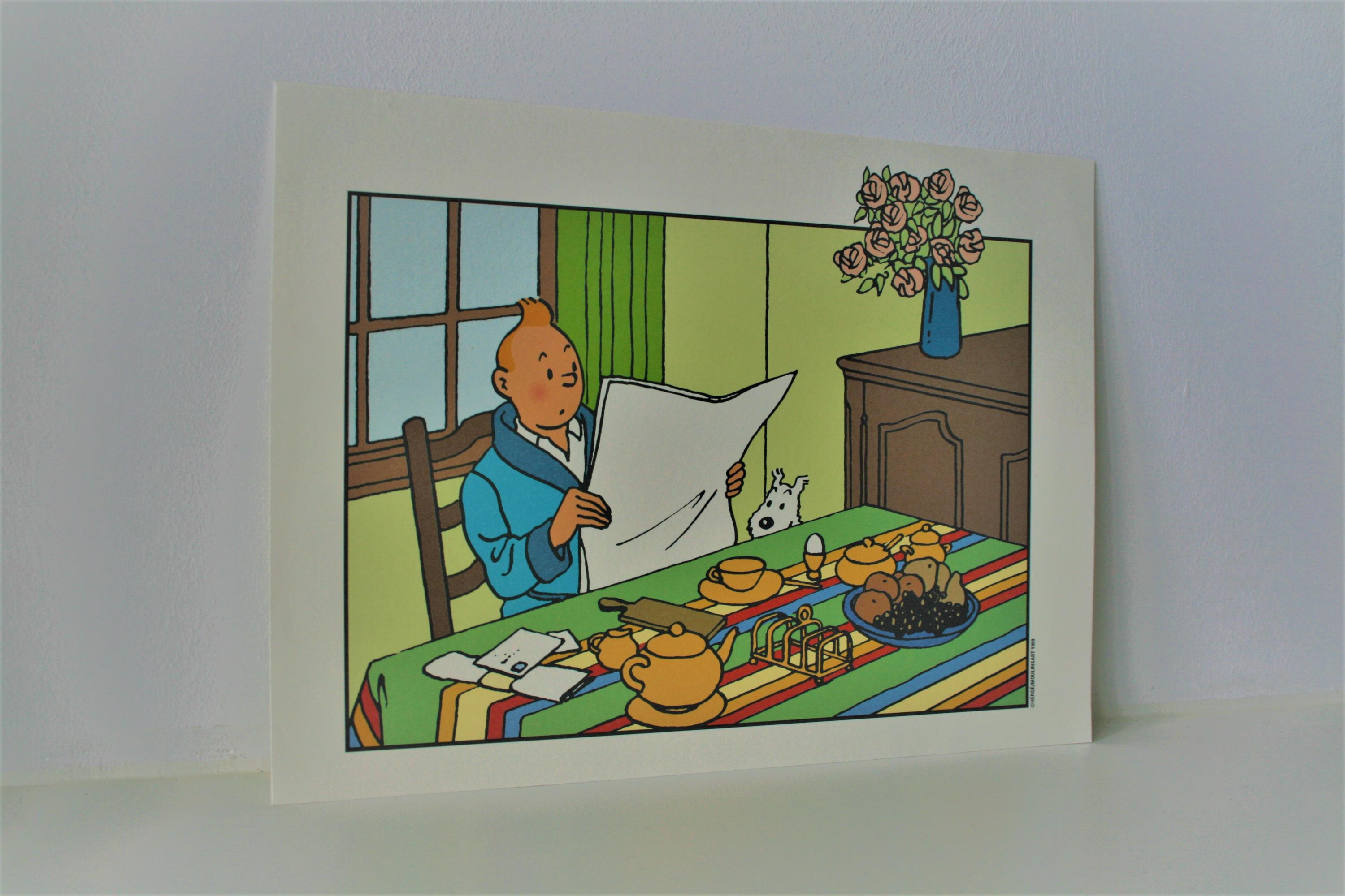 Tintin - Original Lithography the Adventures of Tintin - 29 X 21cm ...