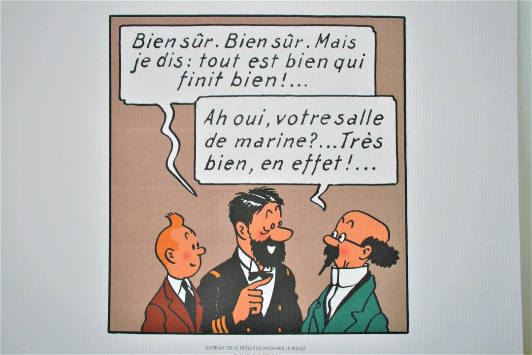 Tintin - Original Lithography - 3x Prints 'le Tresor De Rackham Le ...