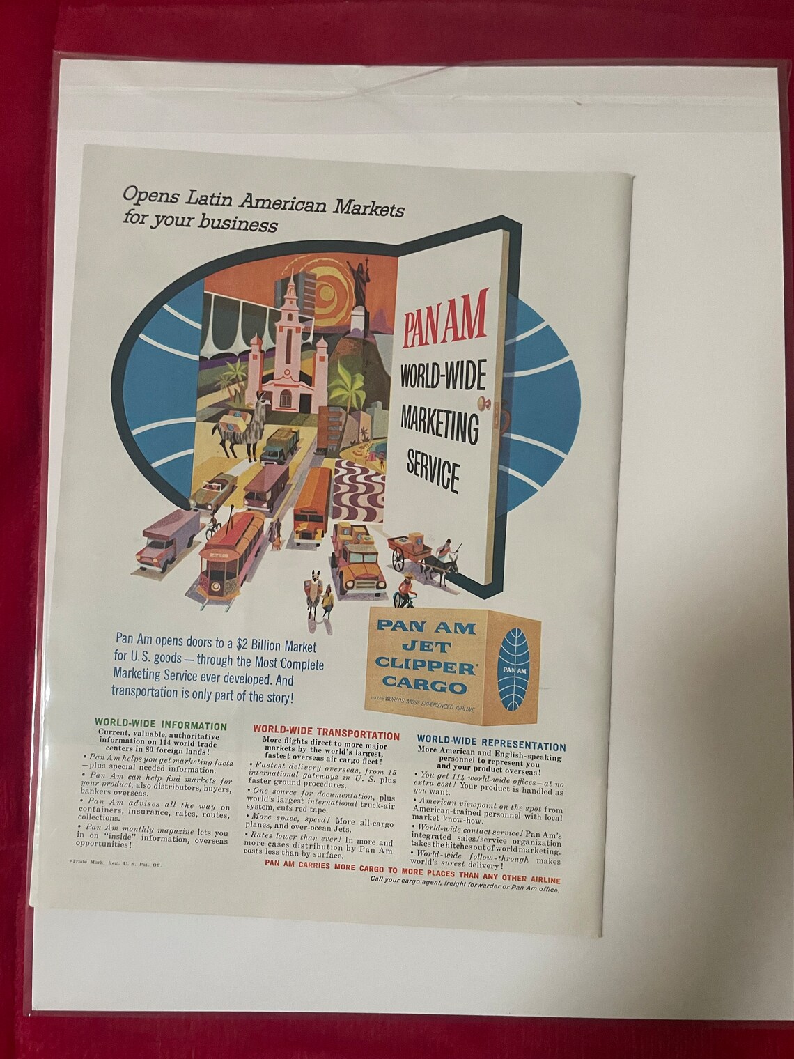 1960s Pan Am Jet Cargo Ad - Etsy