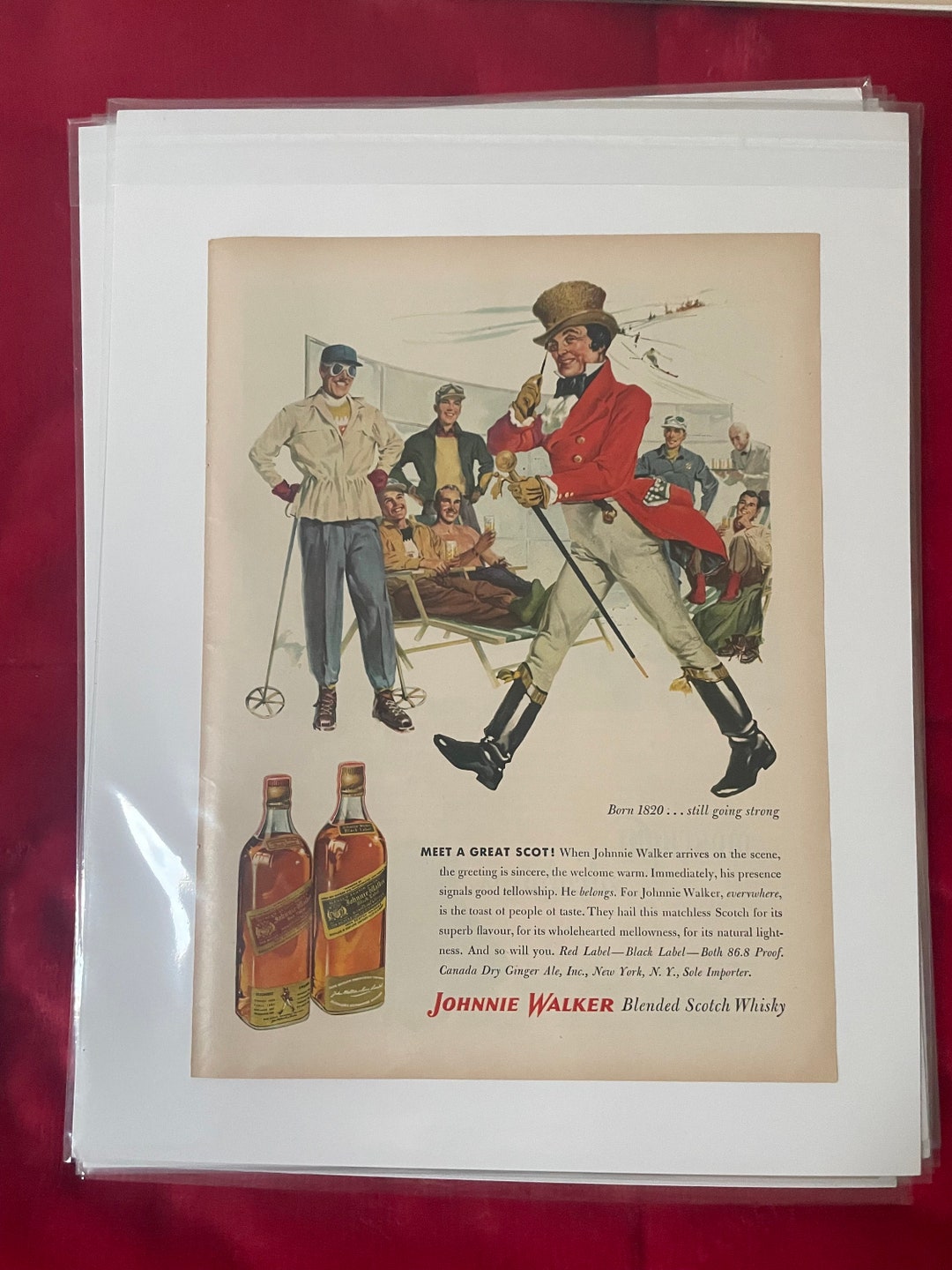 1960s Johnnie Walker Vintage Ad - Etsy