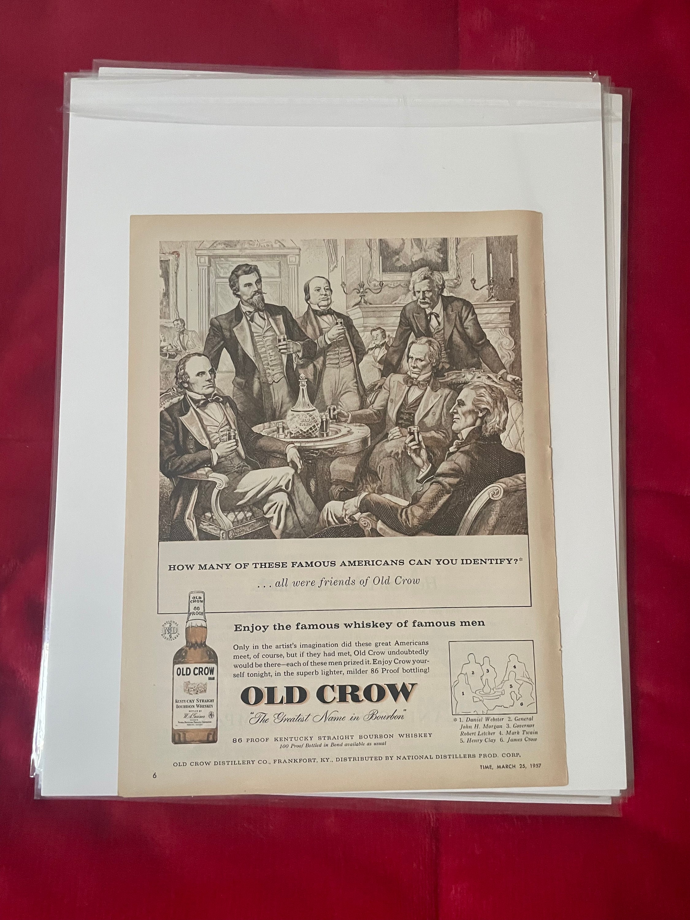 1957 Old Crow Vintage Ad - Etsy