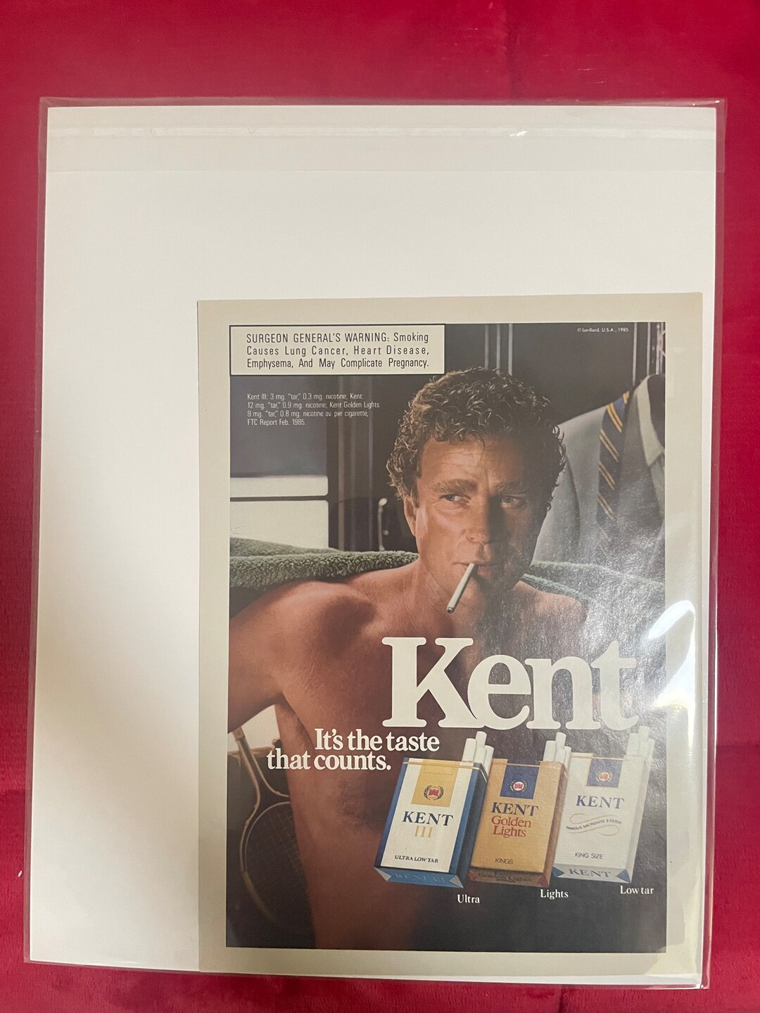 1980s Kent Cigaratte Vintage Ad - Etsy