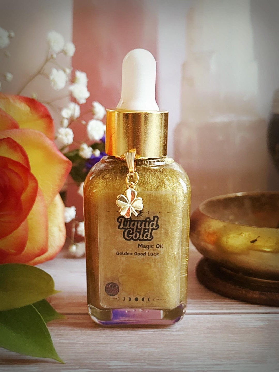 Liquid Gold Conjure Oil | Luck Oil | Spell Oil | Ritual Oil | Magic Oil ...