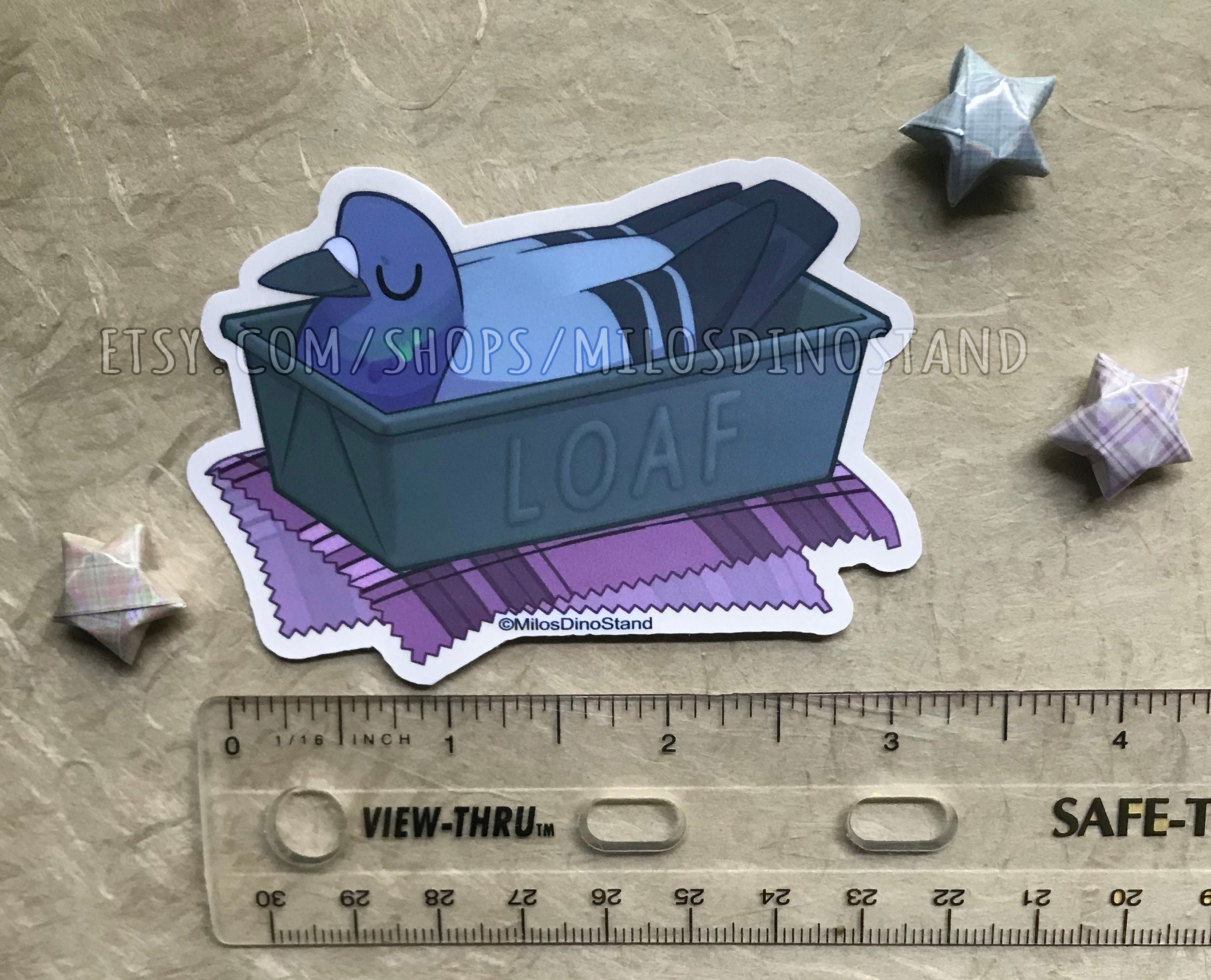 Loaf Pigeon. 3x2 Inch Vinyl Sticker - Etsy