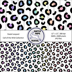 Leopard Print Digital Paper Pack - Cheetah Pattern Background Fur ...