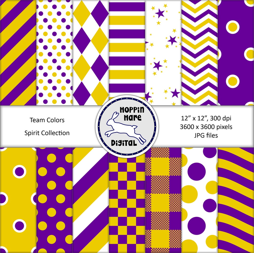 Team Spirit Digital Paper Pack - School Colors Scrapbooking Papers ...