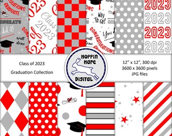 Graduation Digital Paper Pack Scrapbooking Papers Class of - Etsy