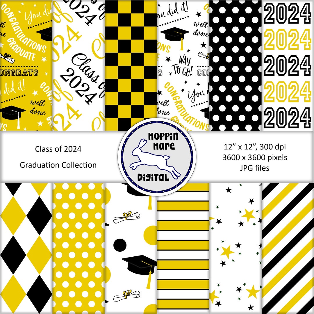 Graduation Digital Paper Pack Scrapbooking Papers Class of - Etsy