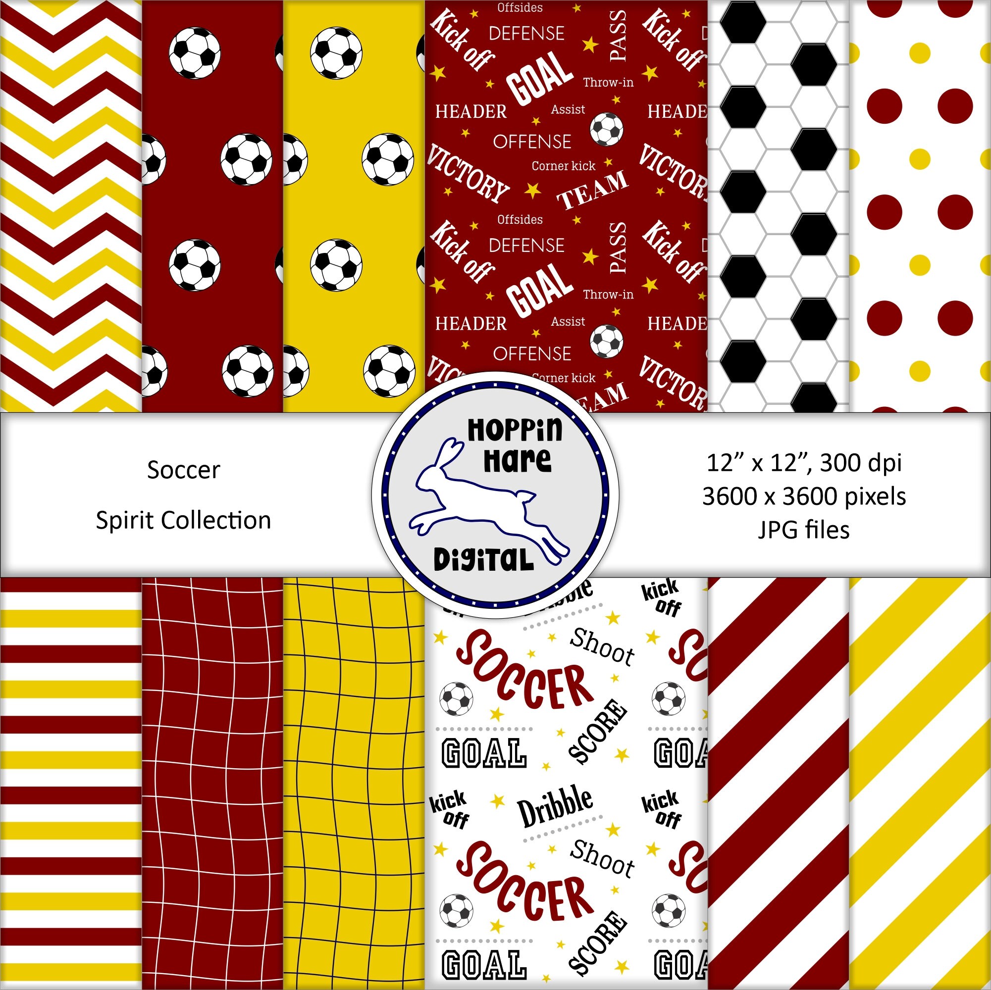 Soccer Digital Paper Pack Soccer Scrapbooking Papers - Etsy