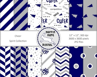 Cheer Digital Paper Pack Cheerleading Scrapbooking Papers - Etsy