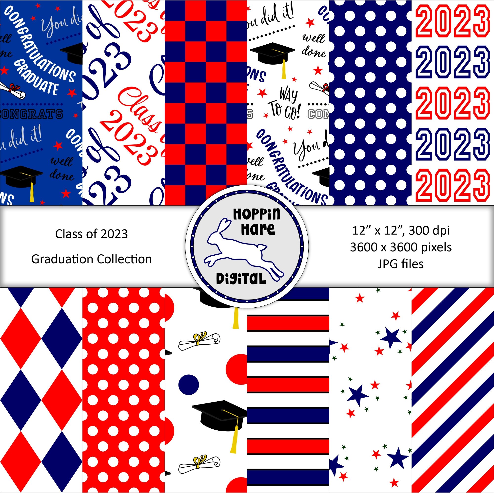 Paquete de papel digital de graduación Papeles de álbum de - Etsy México