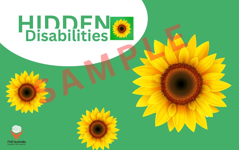Hidden Disabilities Sunflower Digital Download Card Printable - Etsy ...