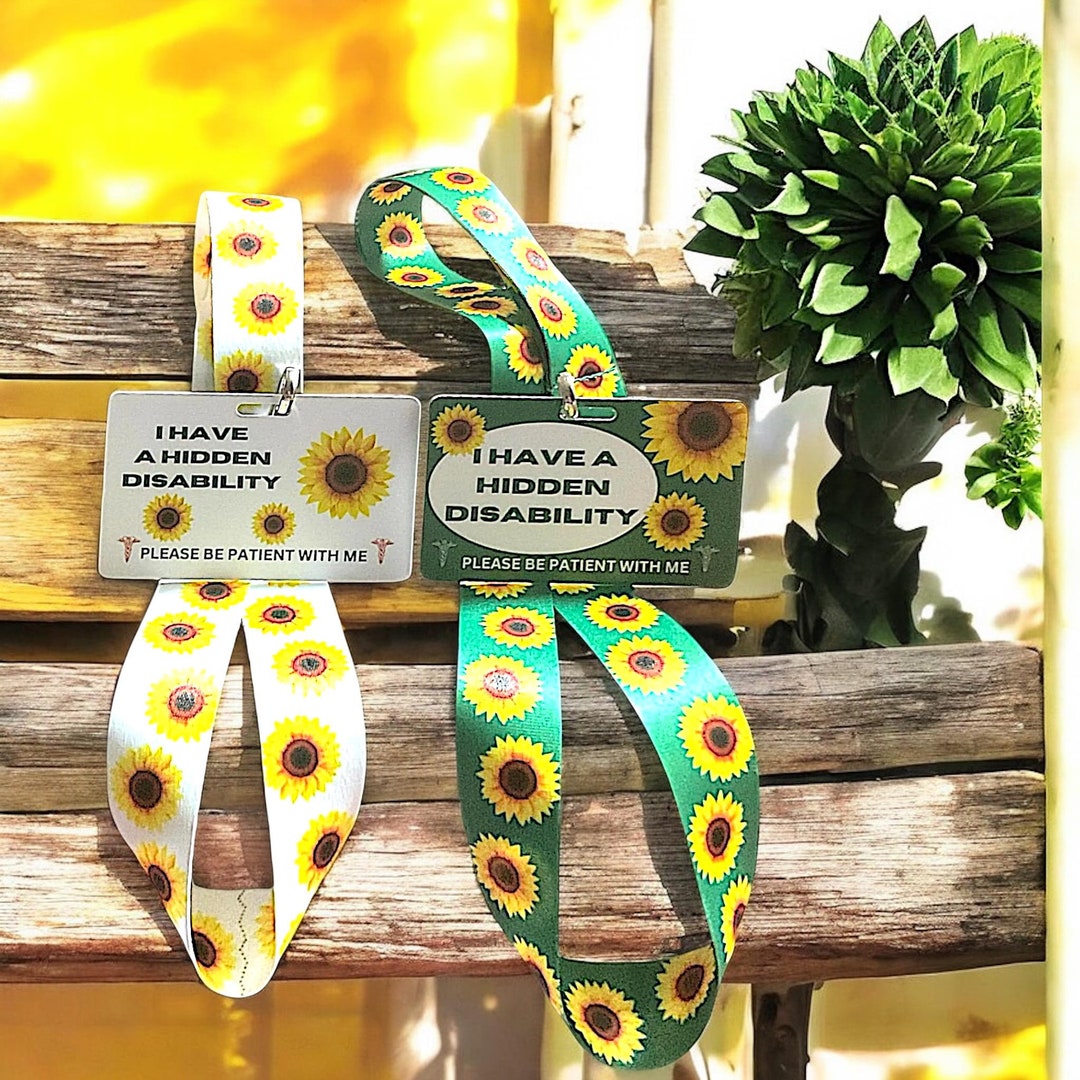 Invisible Disability Medical Alert ID Card & Custom Lanyards Set - Etsy